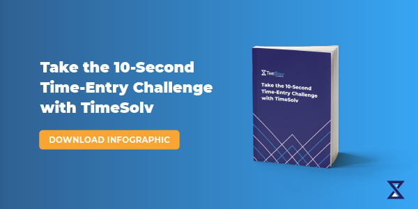 Take the 10-Second Time-Entry Challenge with TimeSolv - Infographic